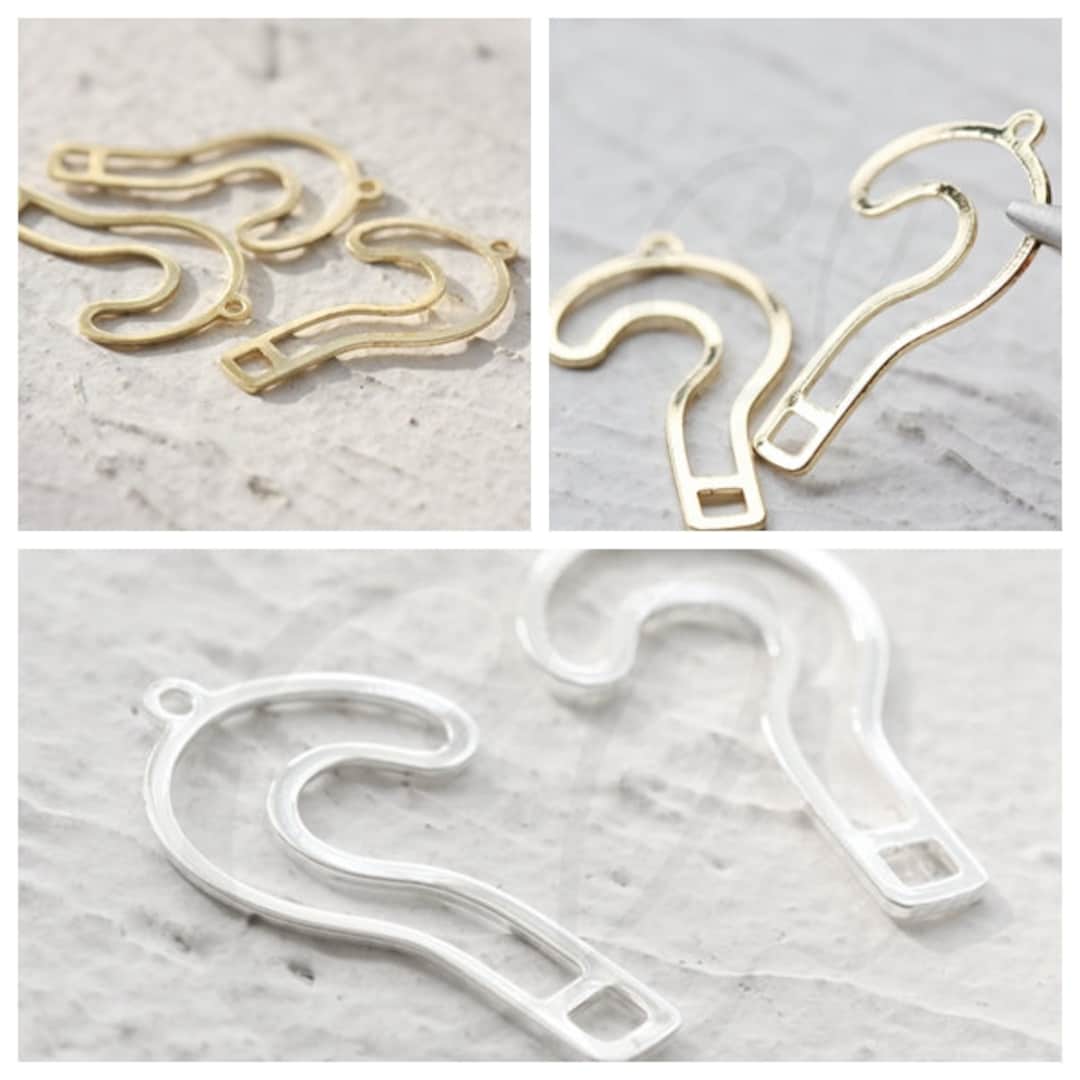 Solid Brass Question Mark Charm - 26x15mm (3925C-V-292) - Etsy
