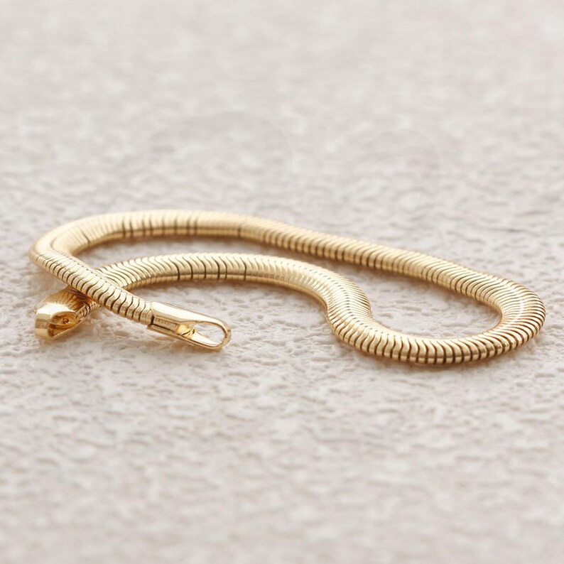 One Piece Premium Gold Plated Hand Linked Finished Chain- Snake 155x4mm ...