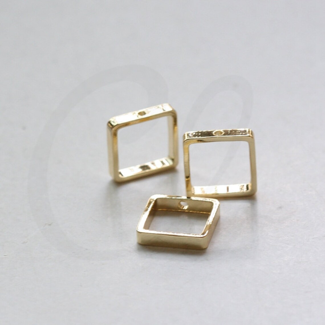 2 Pieces Premium Gold Plated Brass Base Metal Frame Square - Etsy