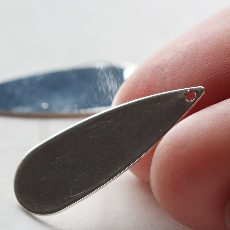 Solid Brass Long Tear Drop Charm 27x10mm 3763C-V-121 | Etsy