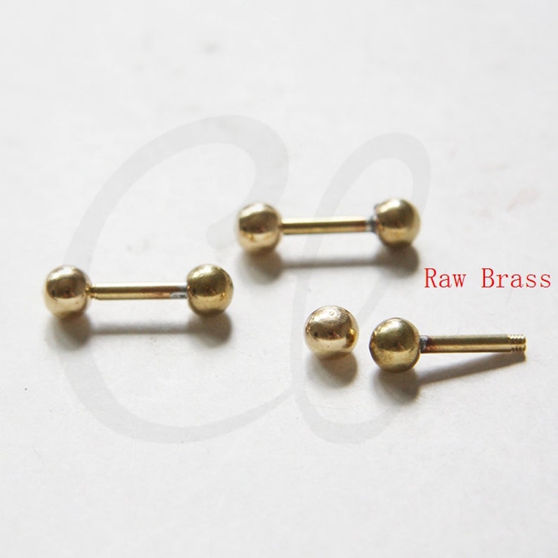 4 Sets of Raw Brass Screw Bar 20mm 3308CX-F-68 - Etsy