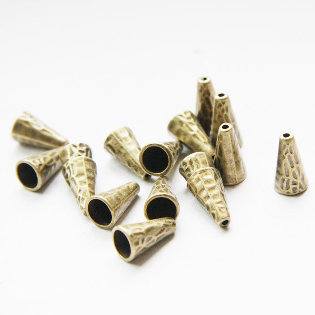 30 Pieces Antique Brass Tone Base Metal Caps-13.5x8mm (12900Y-D-168)A13 ...