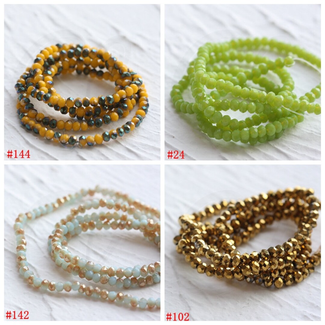 One Strand Small Crystal Beads - Faceted Rondelle 3x2mm (G9-1) - Etsy