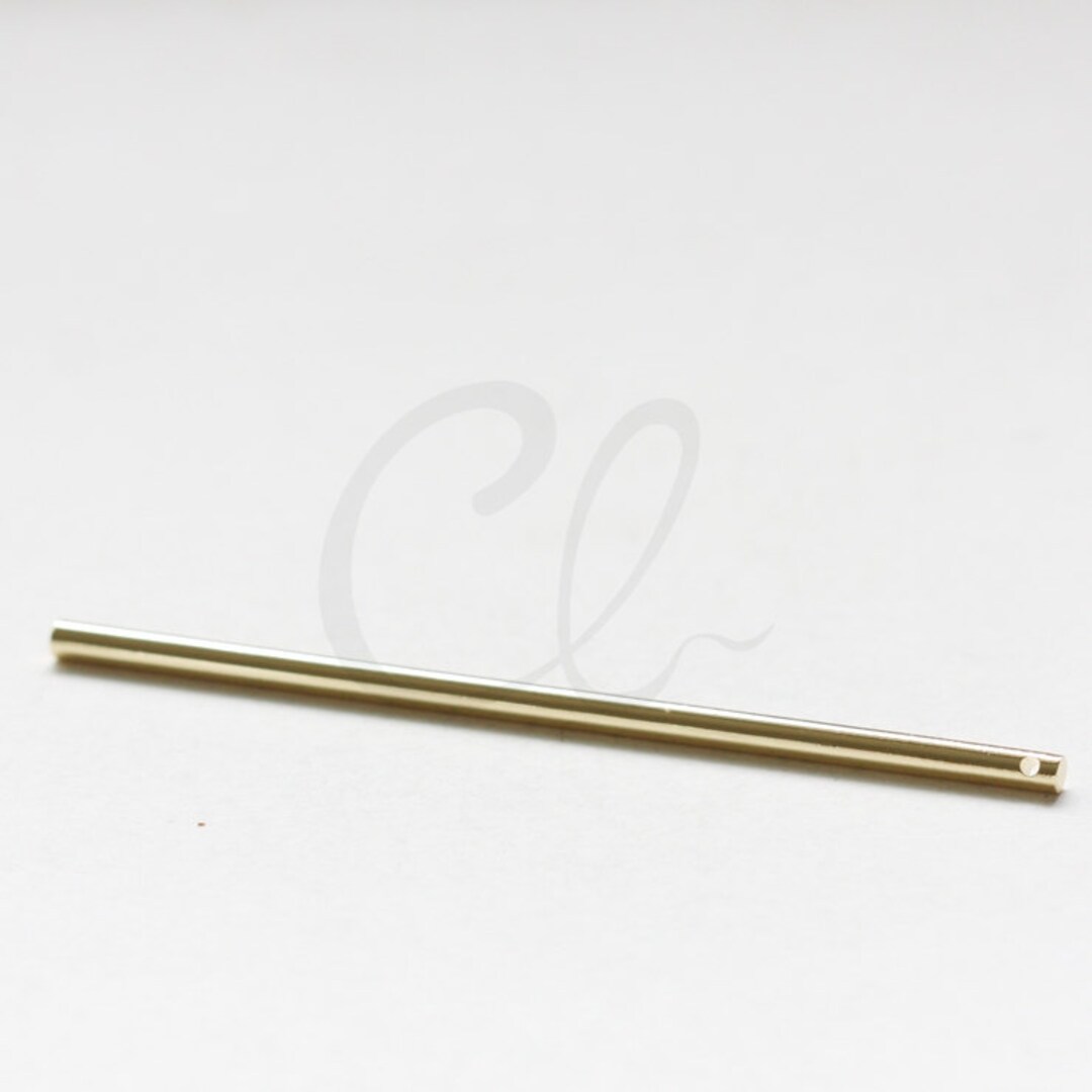 One Piece Premium Gold Plated Brass Base Long Round Bar - Stick 3x80mm ...