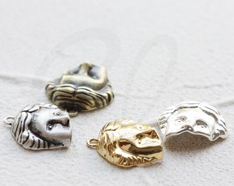 Brass Face Charms Face Shape Raw Brass Pedants Earring - Etsy