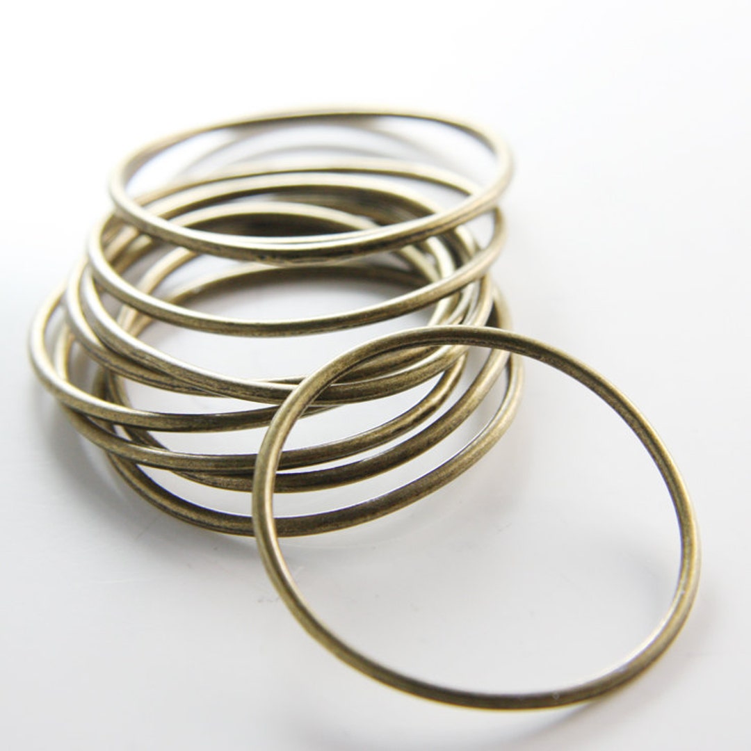 10 Pieces Antique Brass Tone Base Metal Rings- 39mm (8183Y-B-309B) - Etsy