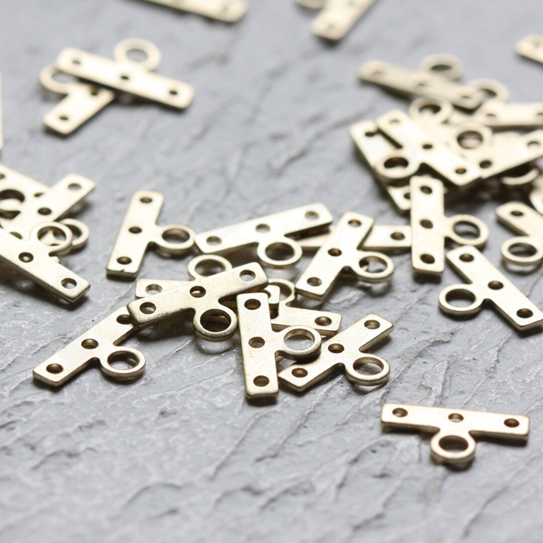80 Pieces Raw Brass Multiple Hole Bars - 13.5x7.5mm (3020C-W-28) - Etsy