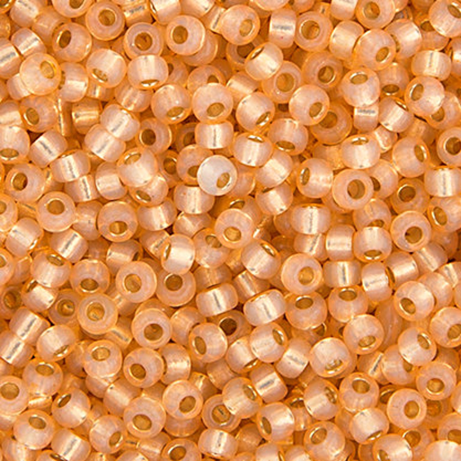 10 Grams Japanese Miyuki 11/0 Seed Beads - Light Apricot S/L Dyed ...