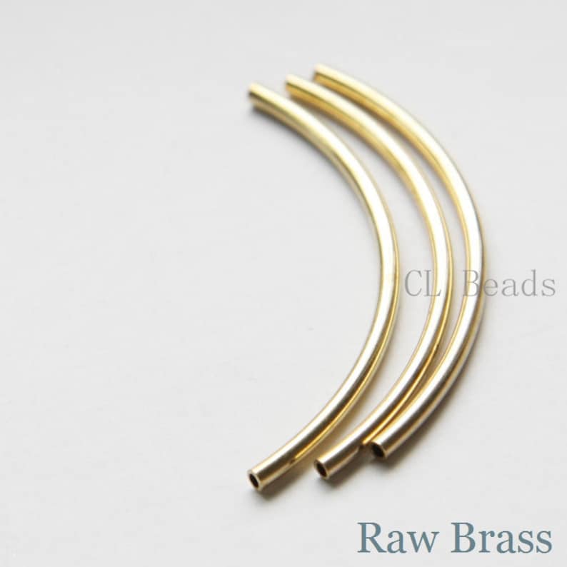 30 Pieces Raw Brass Curved Tube 2x50mm With ID 1.4mm (1686C-T-5) - Etsy ...