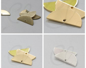 One Piece Premium Rose Gold Plated Brass Base Moon Link - Etsy