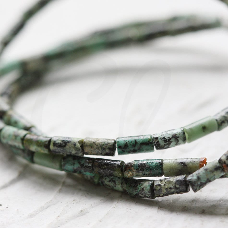 Full Strand 85 Pieces Natural Semi Precious Stone Tube - Etsy