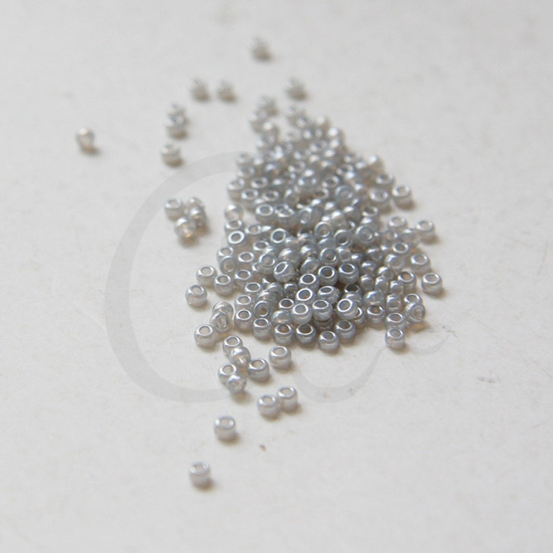 10 Grams Japanese Miyuki 11/0 Seed Beads - Silver Grey Ceylon - 2mm ...