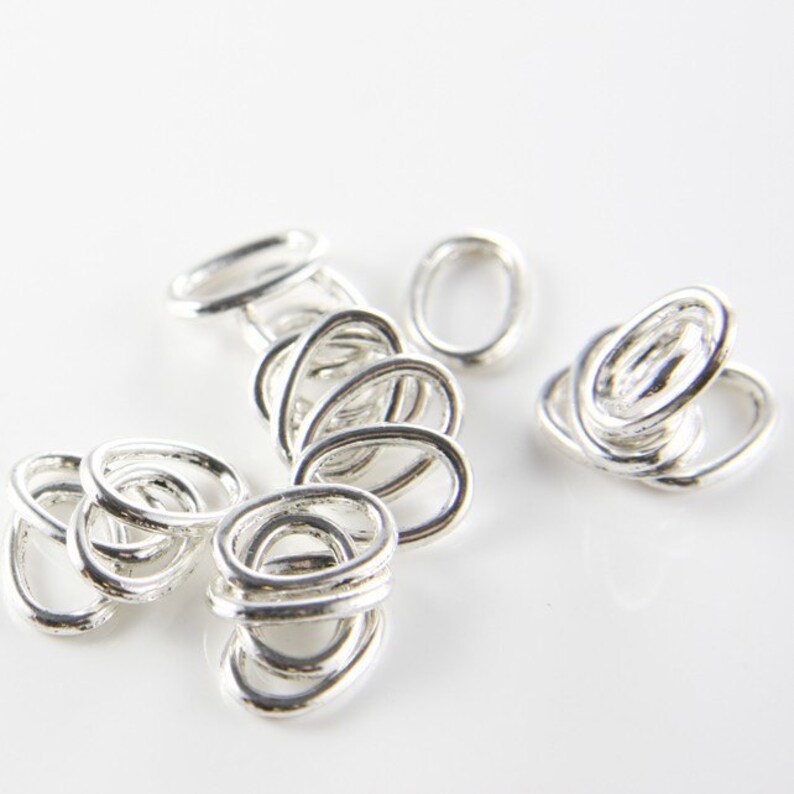50 Pieces Oxidized Silver Tone Base Metal Rings-oval 14x10mm - Etsy