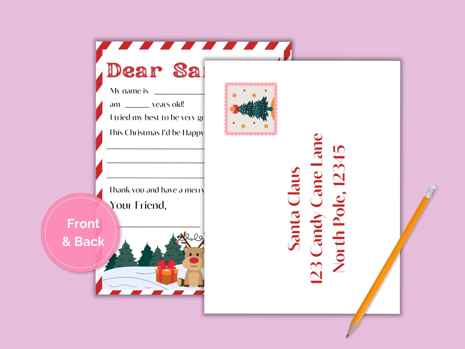 Dear Santa Letter, Santa Letter for Kids, Printable Letter to Santa ...