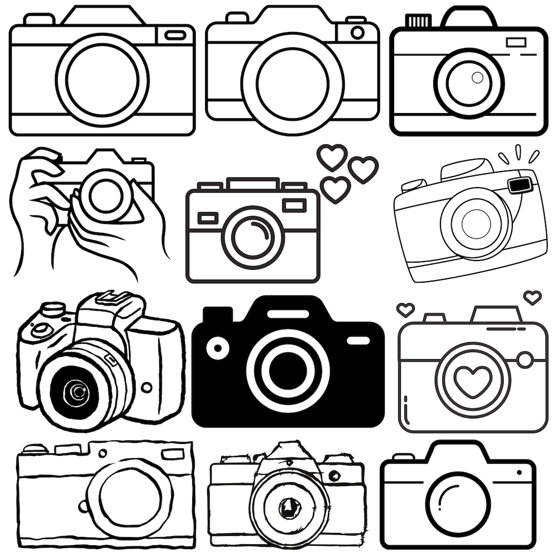 Camera SVG Bundle, Camera PNG Bundle, Camera Clipart, Camera SVG Cut ...