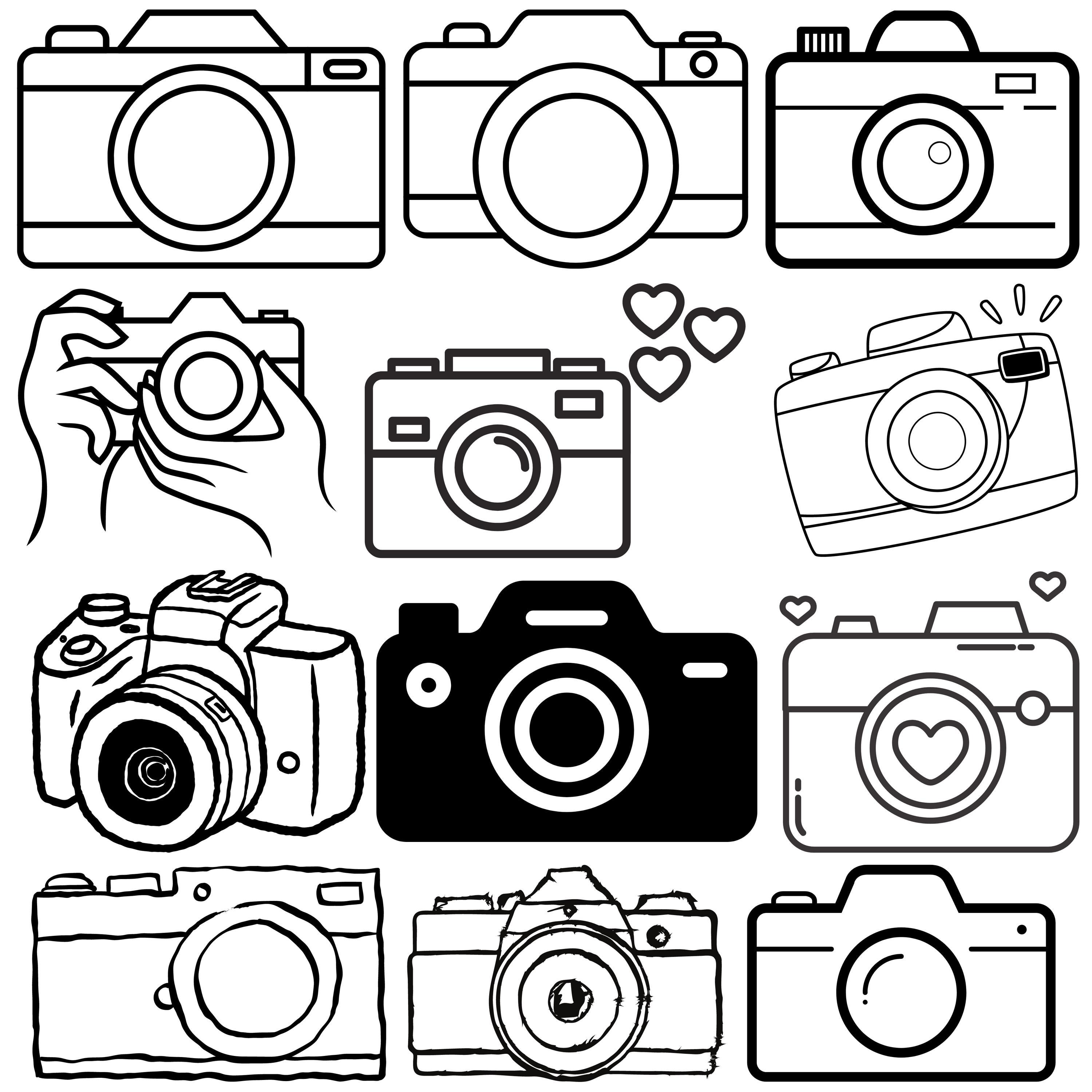 Camera SVG Bundle, Camera PNG Bundle, Camera Clipart, Camera SVG Cut ...