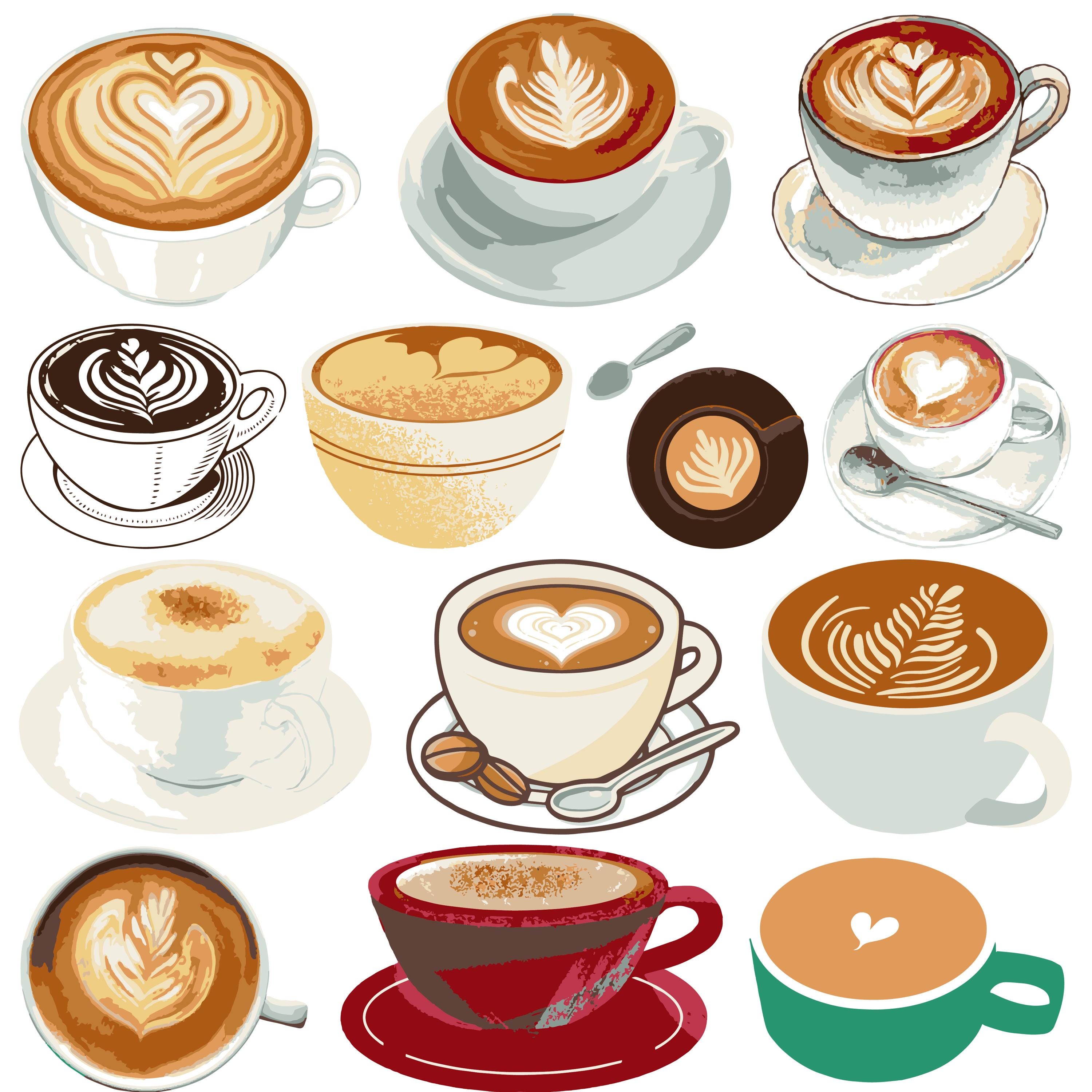 Coffee Mugs SVG Bundle, Cappuccino Cricut, Cappuccino Vector ...