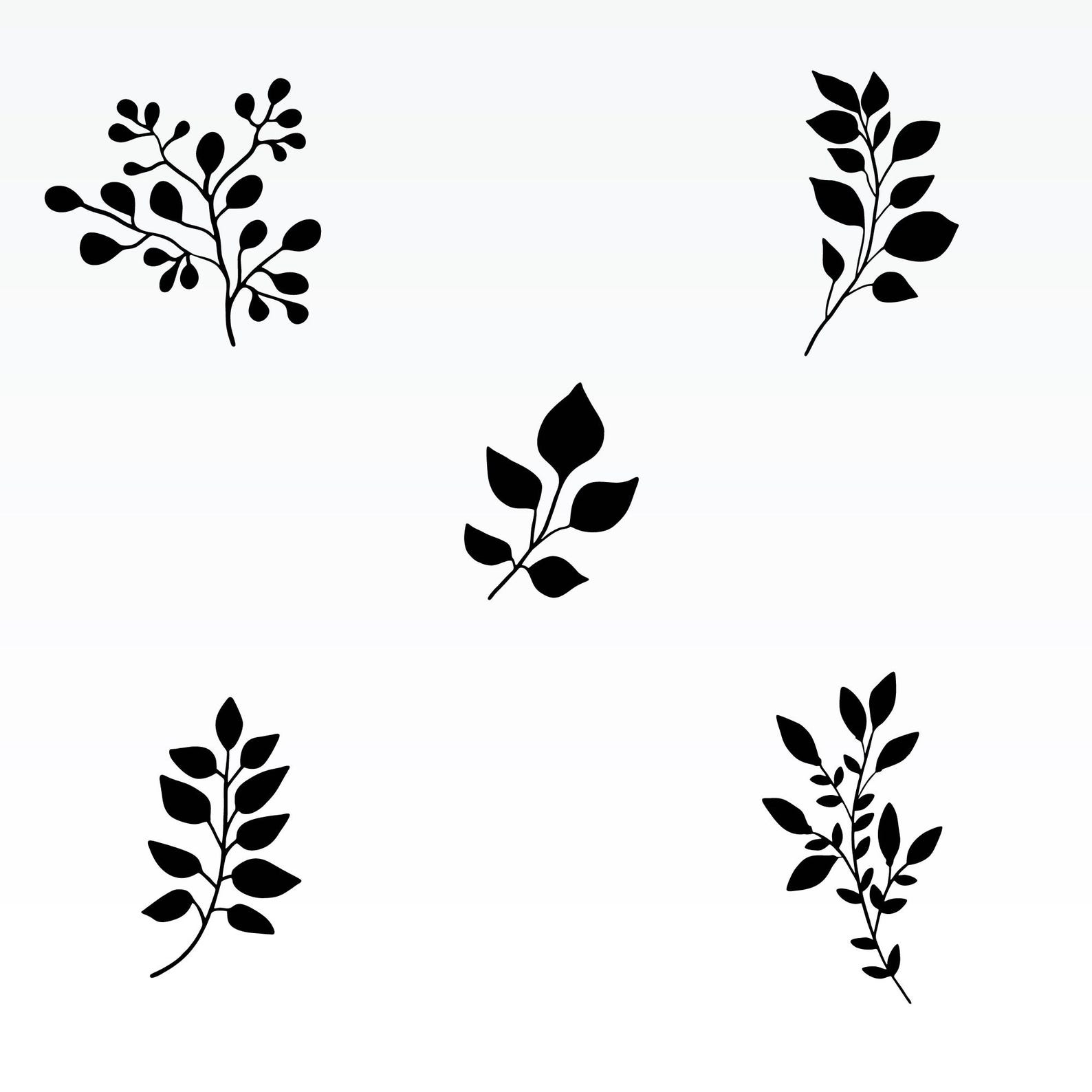Botanical Leaves Svg Bundle, Botanical Leaves Clipart for Cricut ...