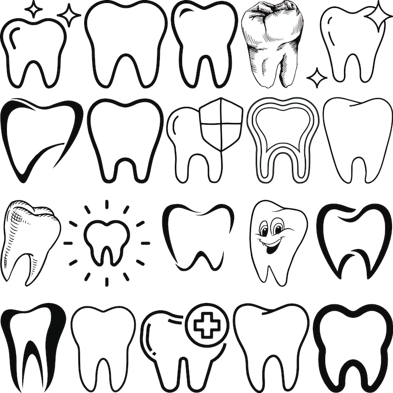 Tooth SVG Bundle - Tooth PNG Bundle - Tooth Clipart - Tooth SVG Cut ...
