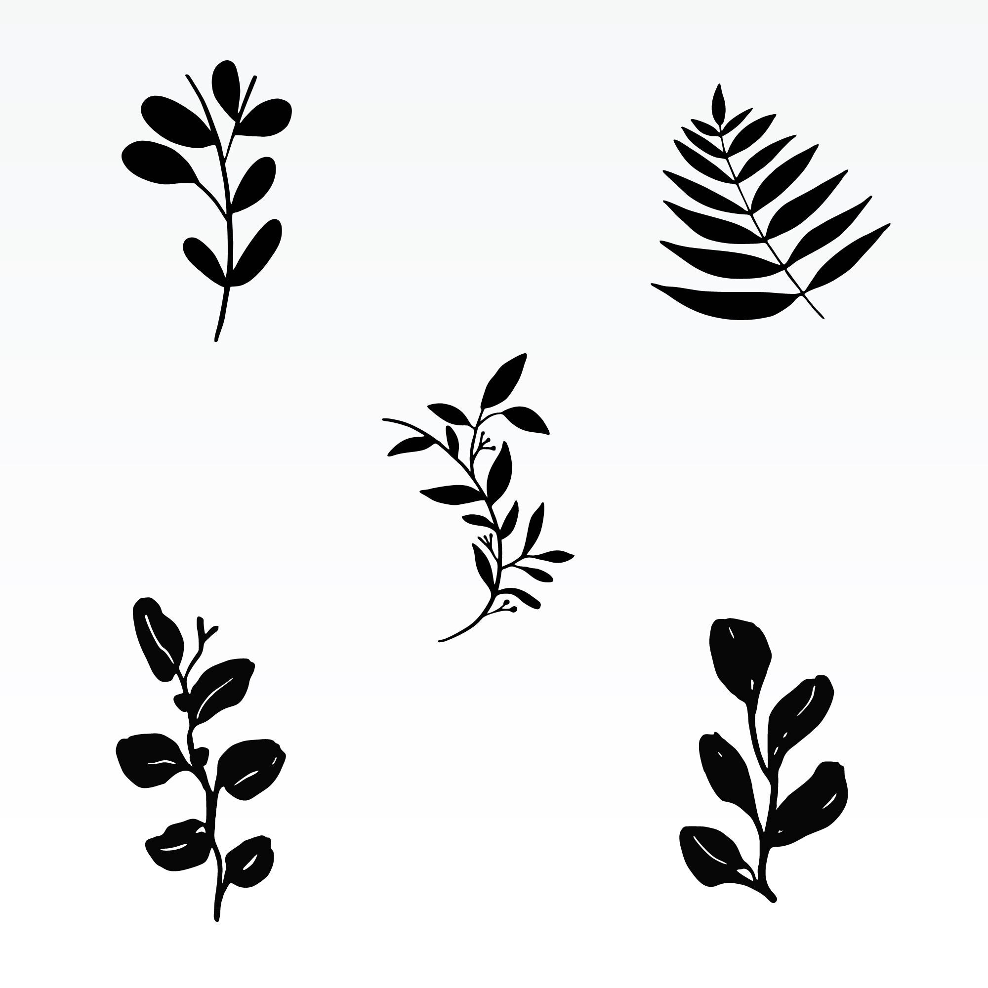 Botanical Leaves Svg Bundle, Botanical Leaves Clipart for Cricut ...