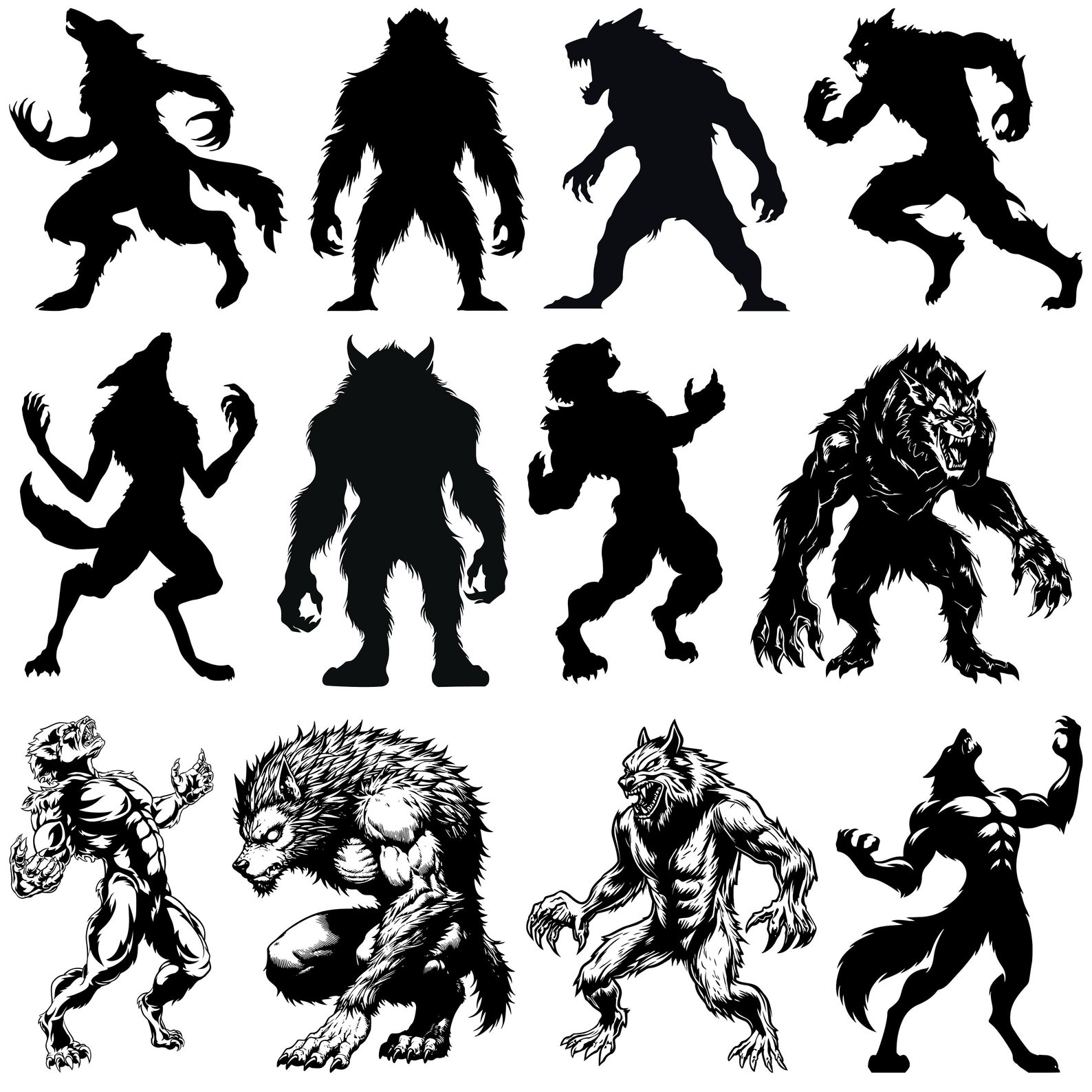 Werewolf SVG Bundle, Wolfman Svg, Werewolf Png, Werewolf Eps, Werewolf ...