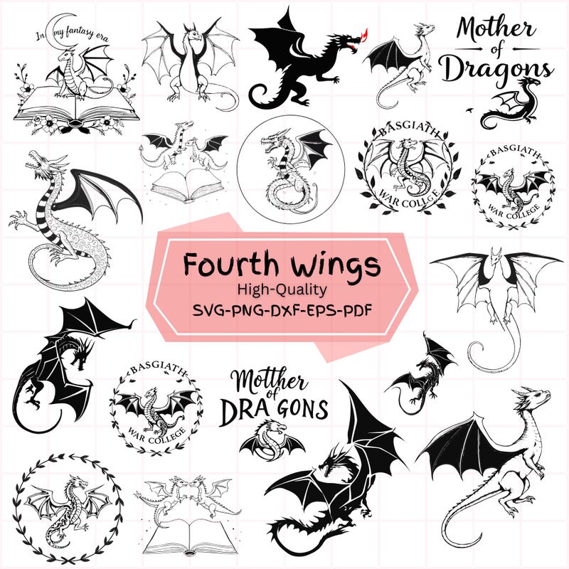 Fourth Wing Svg - Etsy