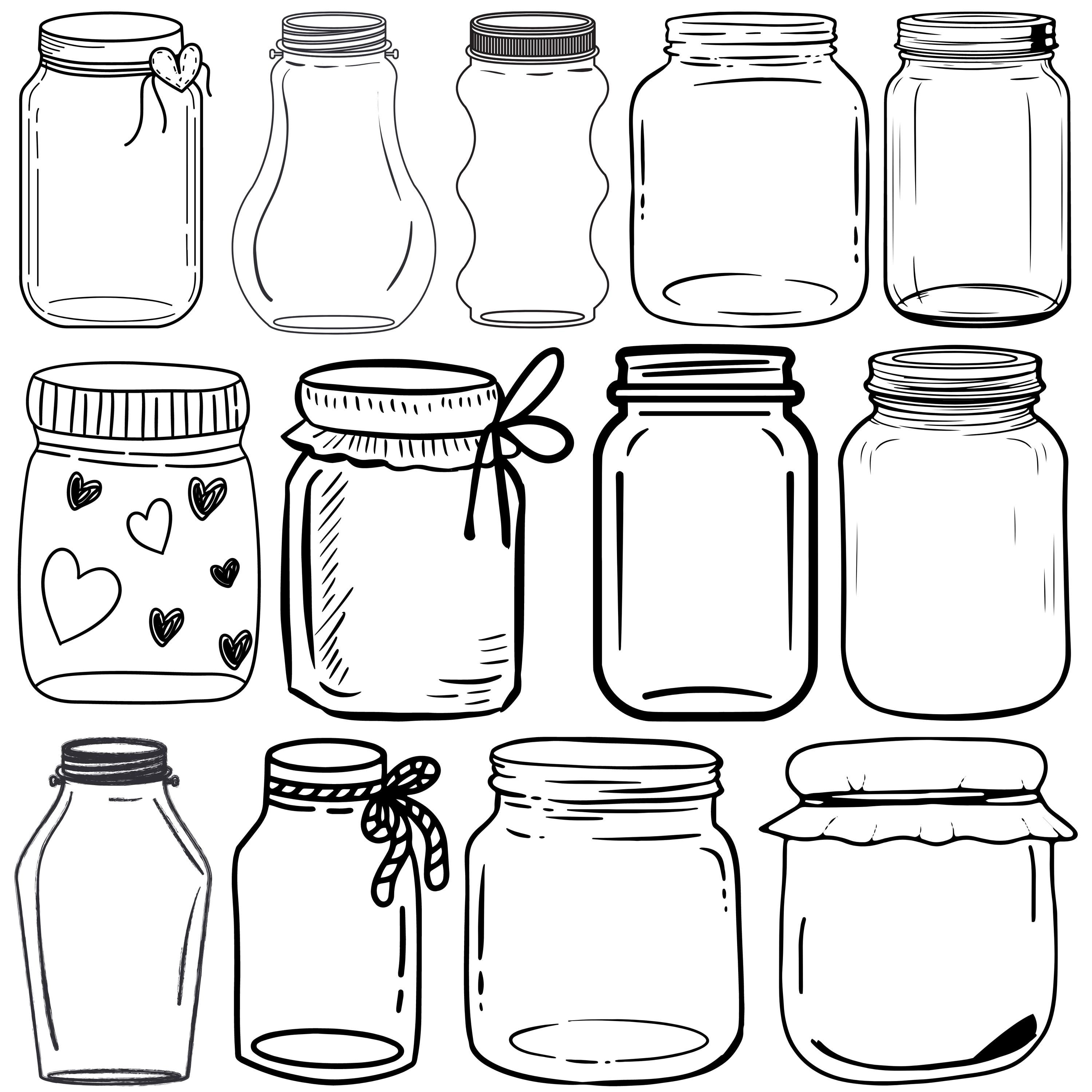 Mason Jar Svg, Glass Jar Svg, Jar Svg, Kitchen Svg, Mason Jar Cricut ...