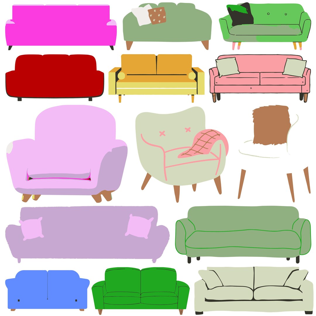 Couch Svg, Couch Cricut, Sofa Svg, Chair Svg, Furniture Clipart, Couch ...