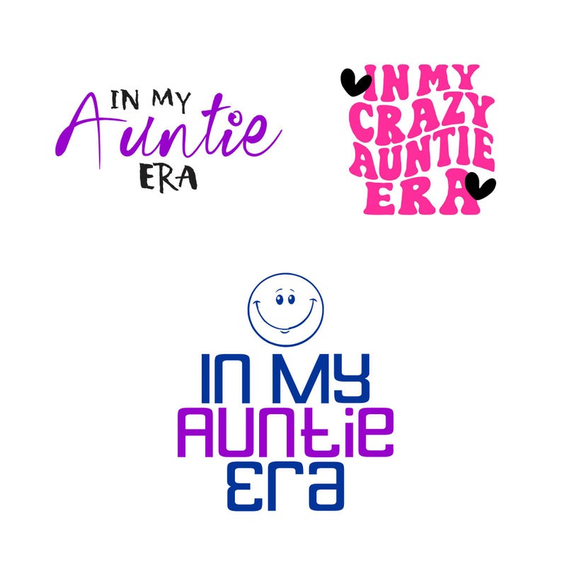 In My Auntie Era Svg Bundle, Aunt Clipart, Auntie Vector, Auntie Era ...
