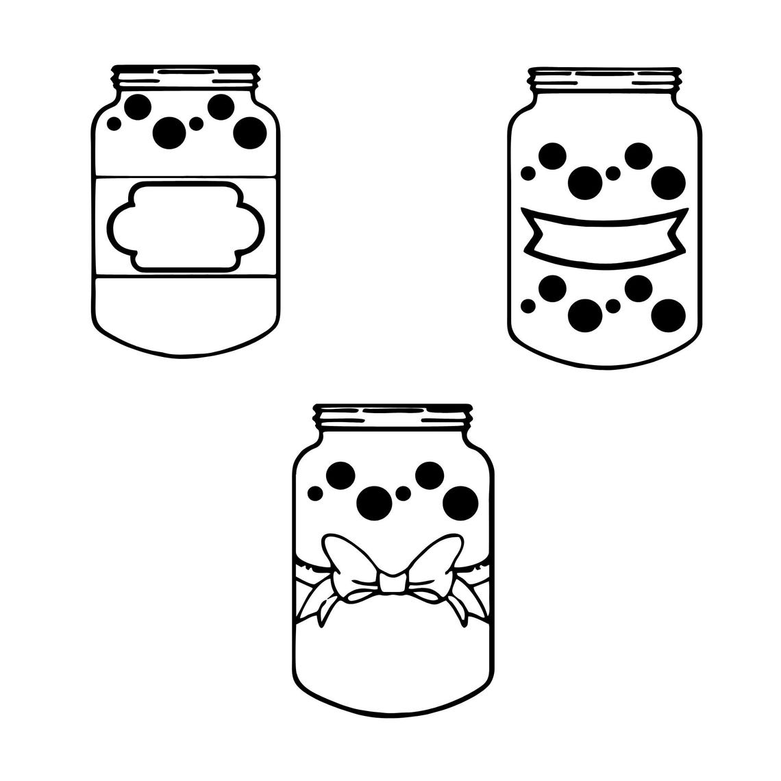 Mason Jar Svg Bundle, Glass Jar Clipart, Kitchen Vector, Mason Jar ...