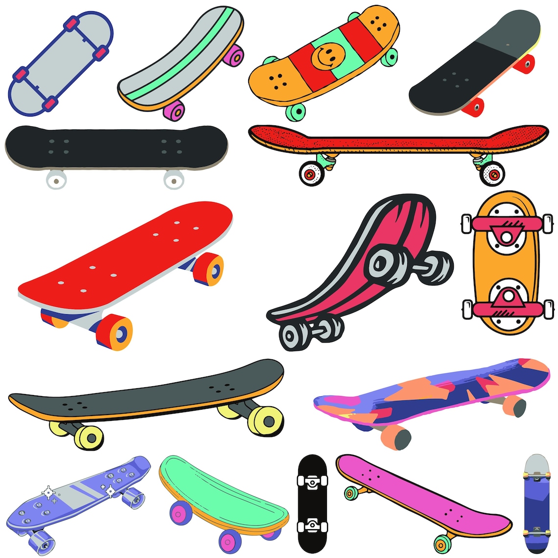 Skateboard SVG, Skateboarding SVG, Skateboard Cricut, Skateboard Cut ...