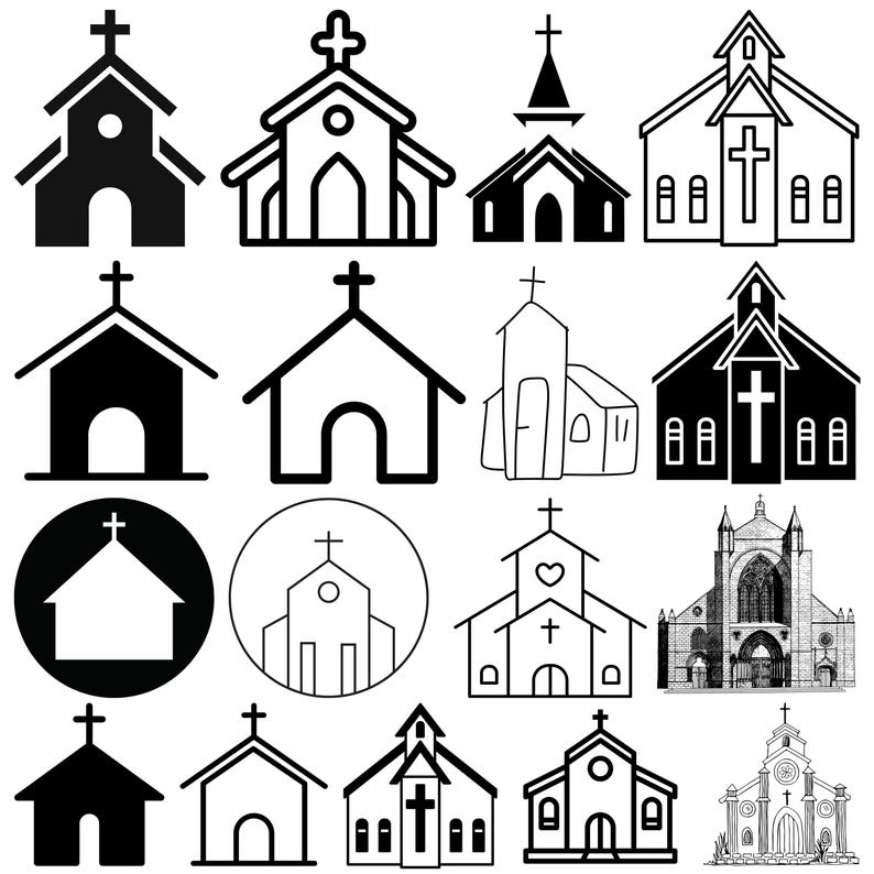 Church SVG, Church Cricut, Church Silhouette, Church Cut File ...