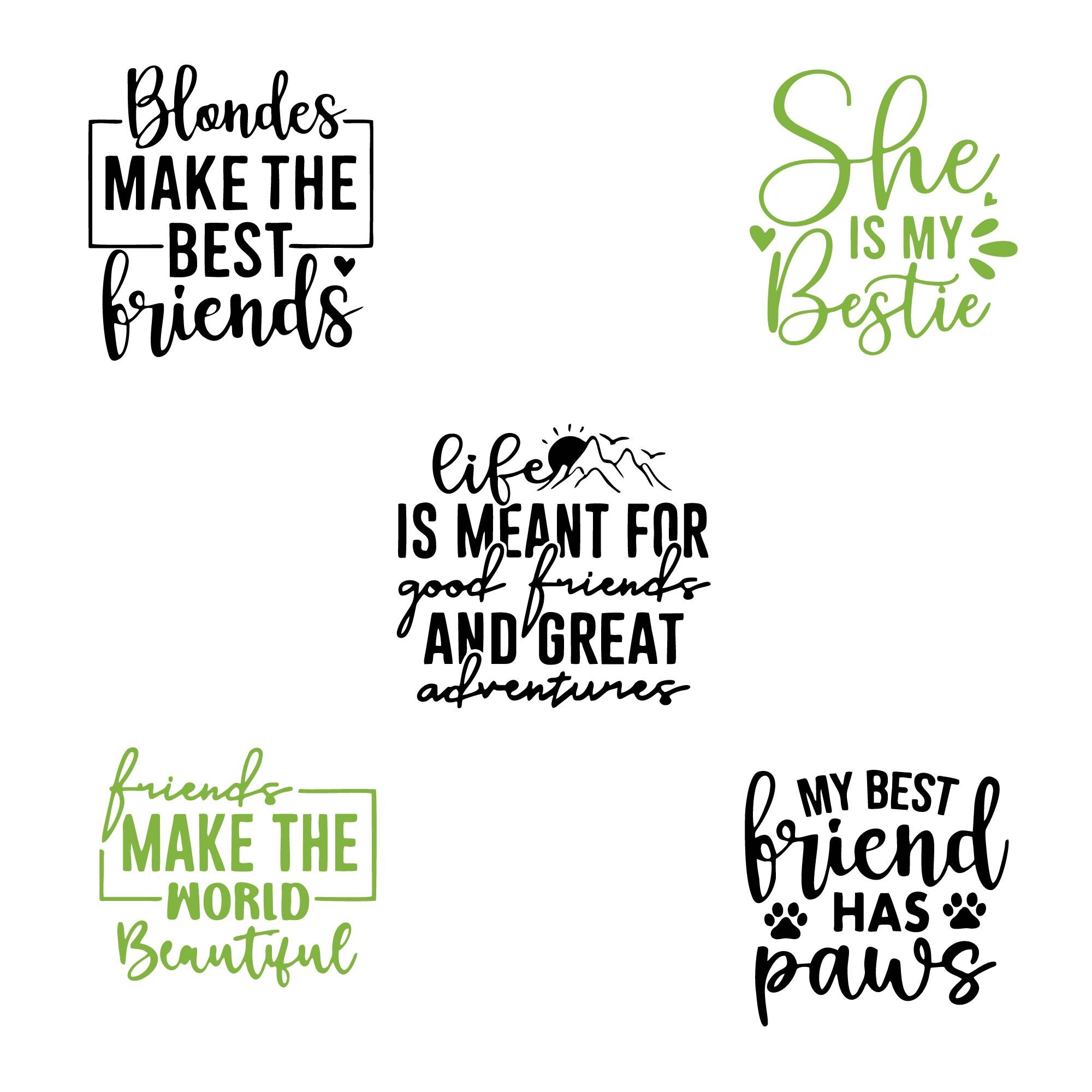 Friends Svg Bundle, Friends Clipart for Cricut, Best Friends Silhouette ...