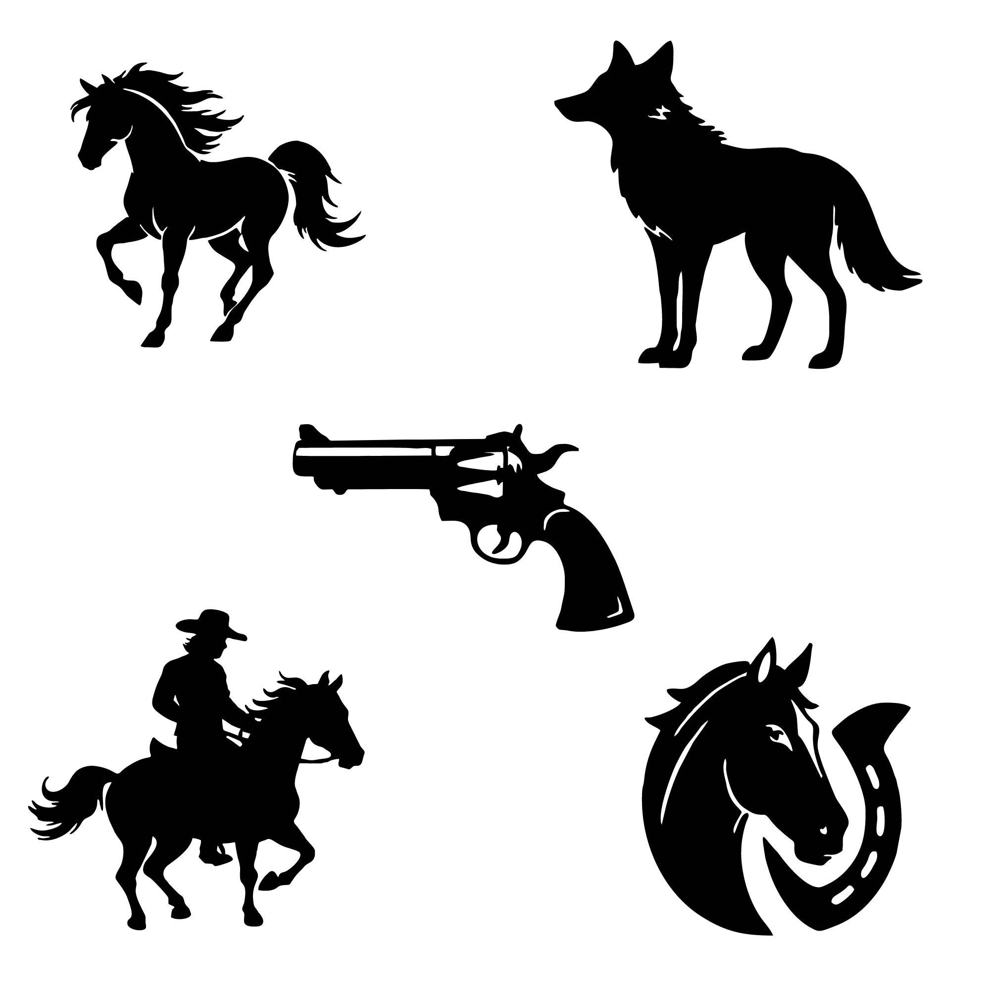 Cowboy Svg Bundle, Cowboy Clipart for Cricut, Western Silhouette ...