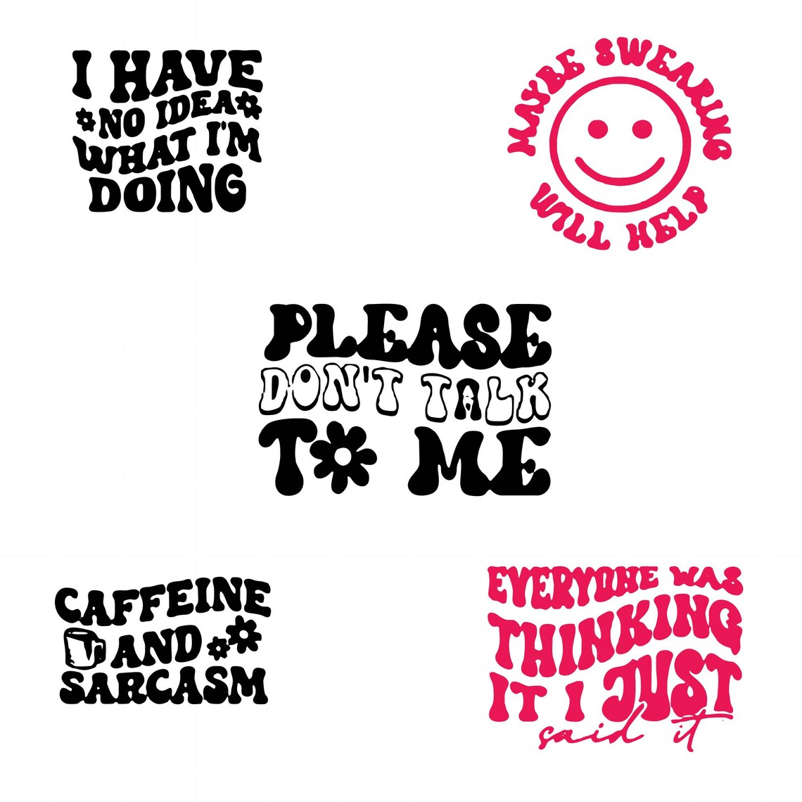 Sarcasm Svg Bundle, Sarcasm Clipart for Cricut, Sarcasm Silhouette ...