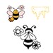 Bee Svg Bundle, Honeycomb Clipart, Bee Vector, Bee Decal, Honey Bee Cut ...
