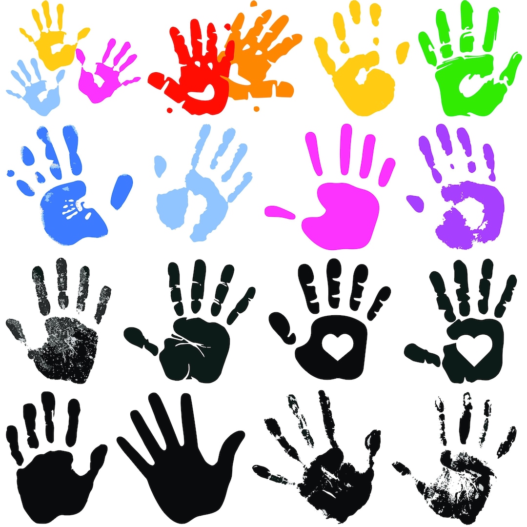 Handprint SVG, Hand Cut File, Handprint Cricut, Handprint Silhouette ...