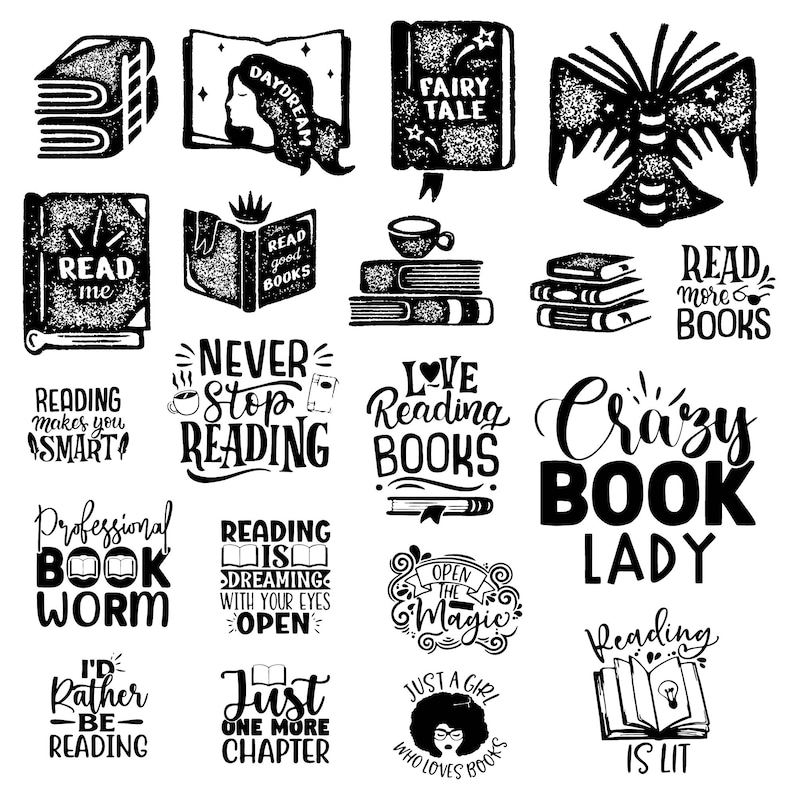 Librarian Svg Bundle, Librarian Clipart for Cricut, Librarian Icon ...