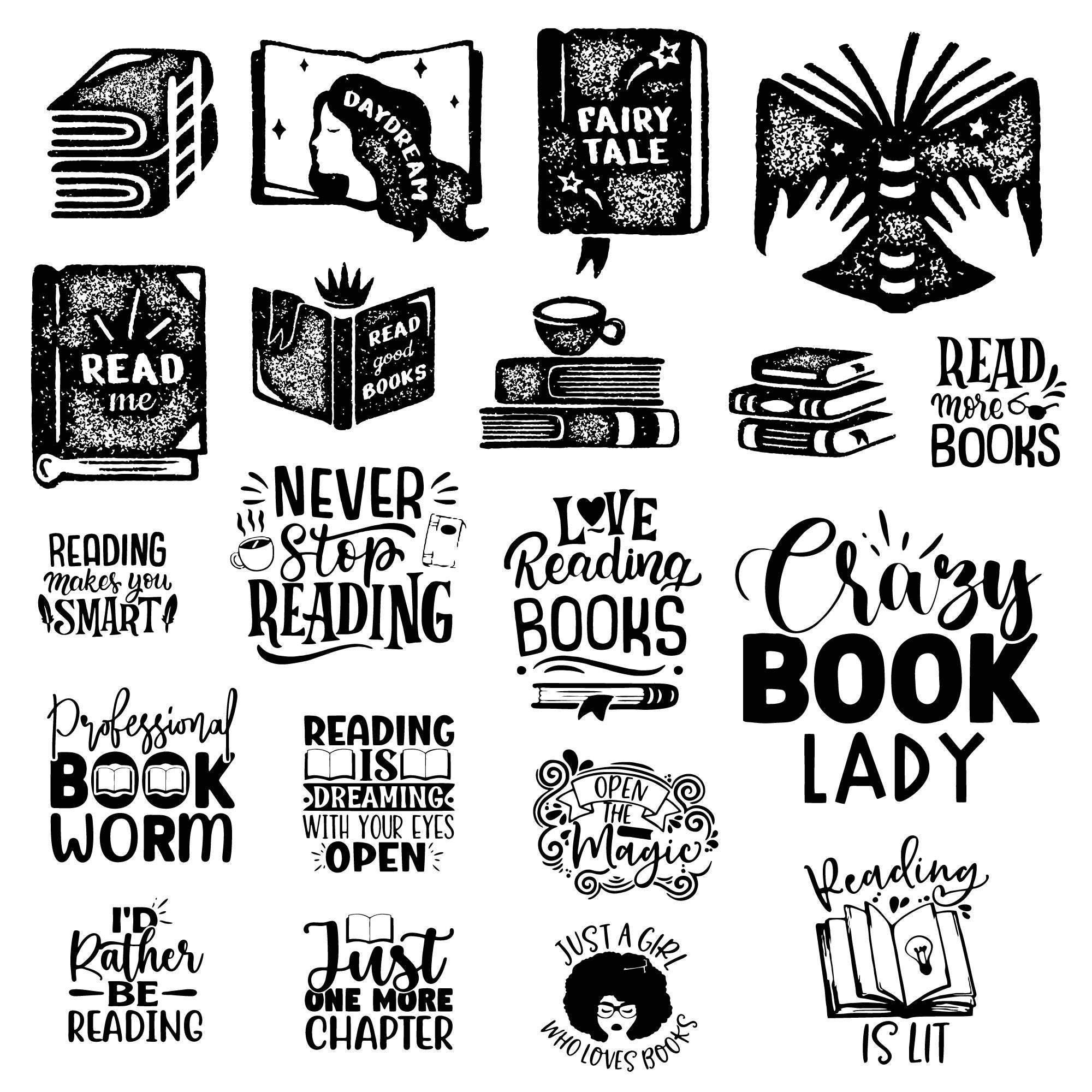 Librarian Svg Bundle, Librarian Clipart for Cricut, Librarian Icon ...