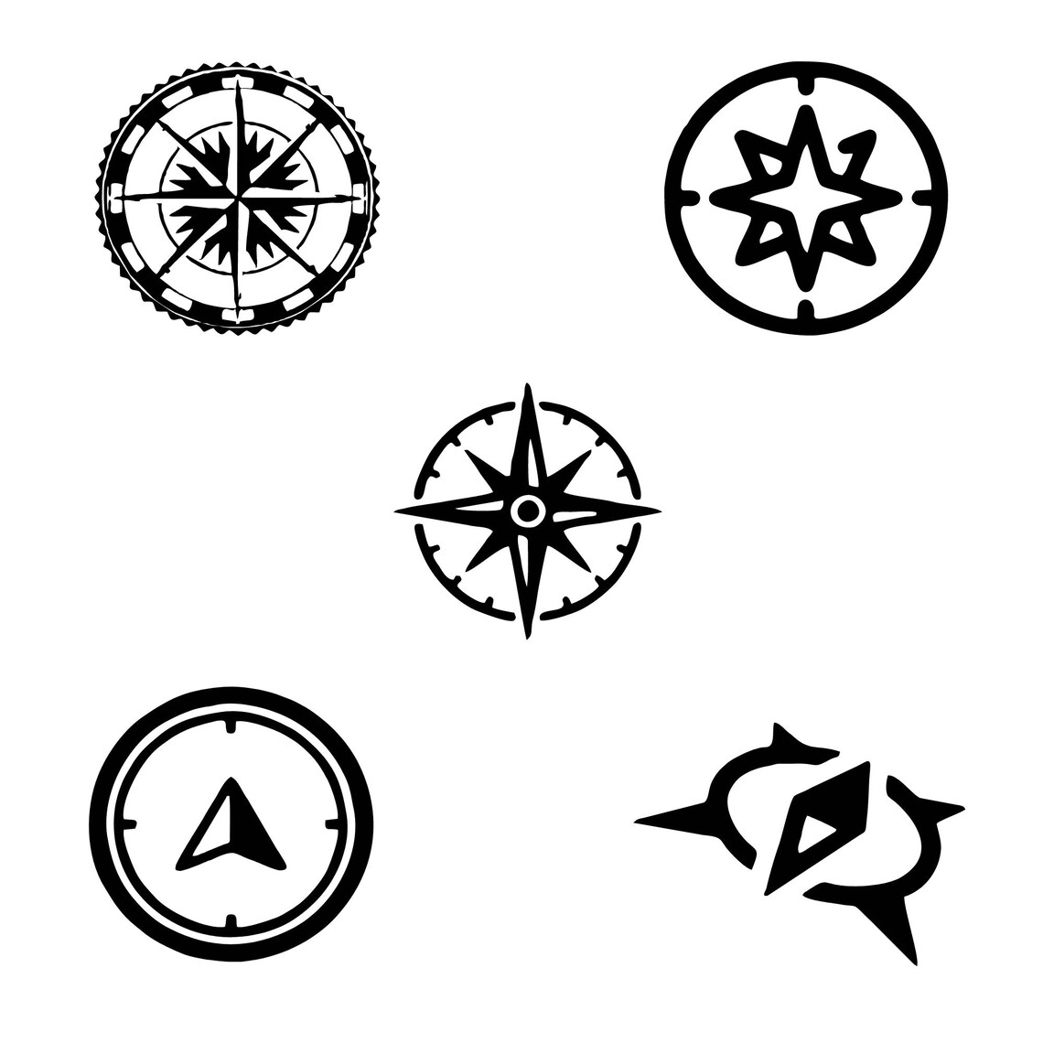 Compass Svg Bundle, Compass Clipart for Cricut, Nautical Silhouette ...