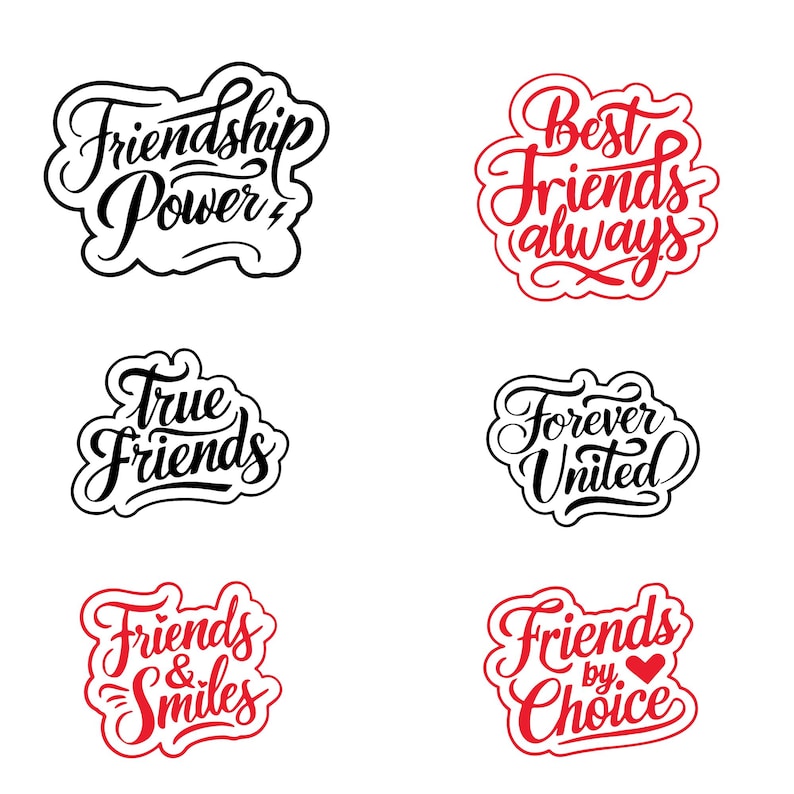Friends Svg Bundle, Friends Clipart for Cricut, Best Friends Silhouette ...