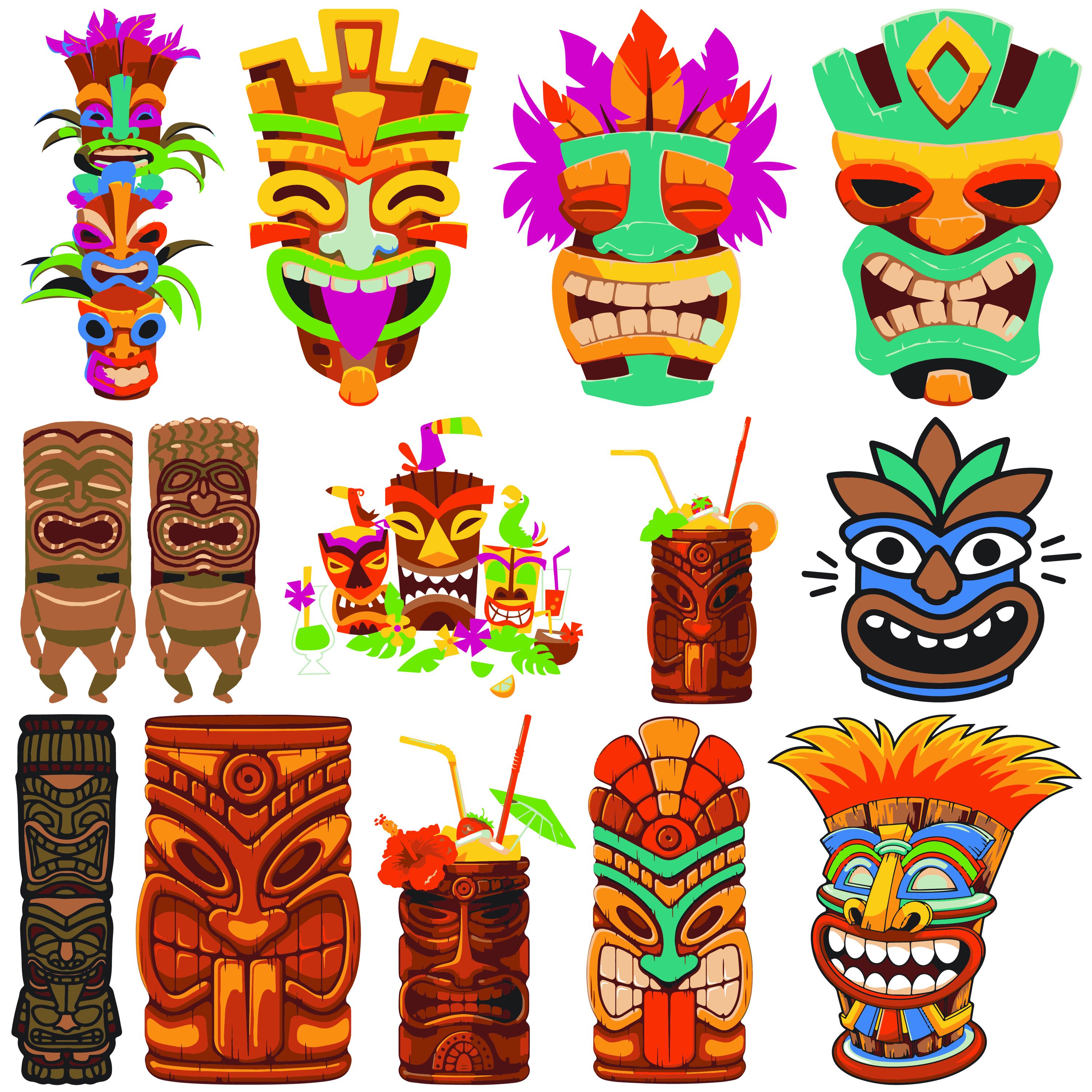 Tiki SVG Bundle, Iki Vector, Tiki Cut Files, Tiki Svg, Tiki Totem Svg ...