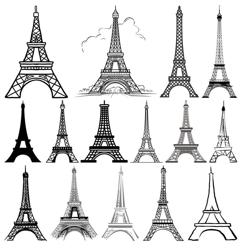 Eiffel Tower SVG, Paris SVG, Landmark SVG, Travel Svg, Eiffel Tower ...