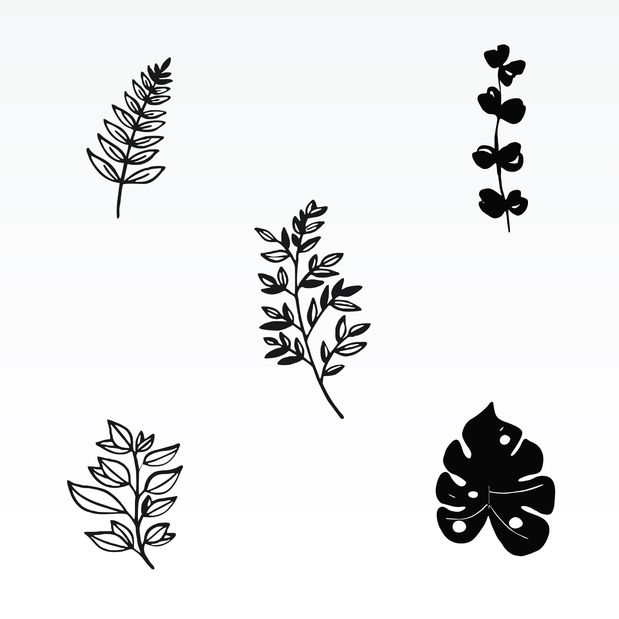 Botanical Leaves Svg Bundle, Botanical Leaves Clipart for Cricut ...