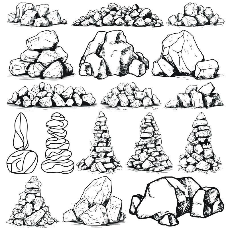 Stacked Rocks - Etsy