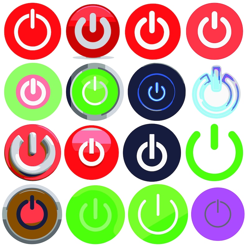 Power Button SVG, Power Button Svg Bundle, On-off Button Cut Files ...