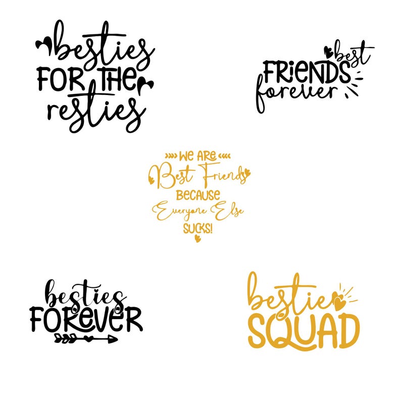 Friends Svg Bundle, Friends Clipart for Cricut, Best Friends Silhouette ...