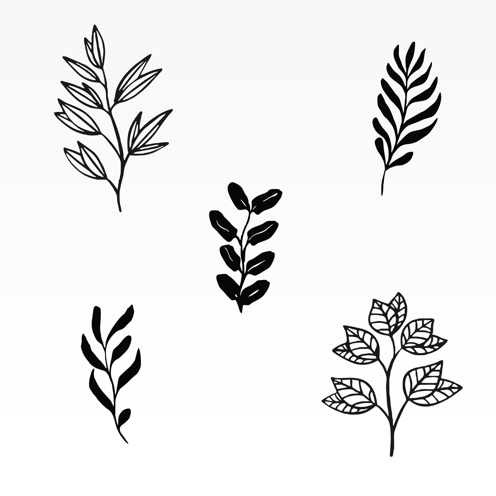 Botanical Leaves Svg Bundle, Botanical Leaves Clipart for Cricut ...