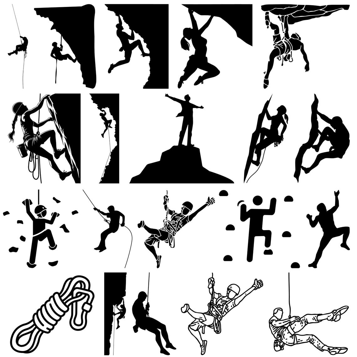Mountain Climbing Svg, Climbing Svg, Mountaineer Svg, CLIMBER ...