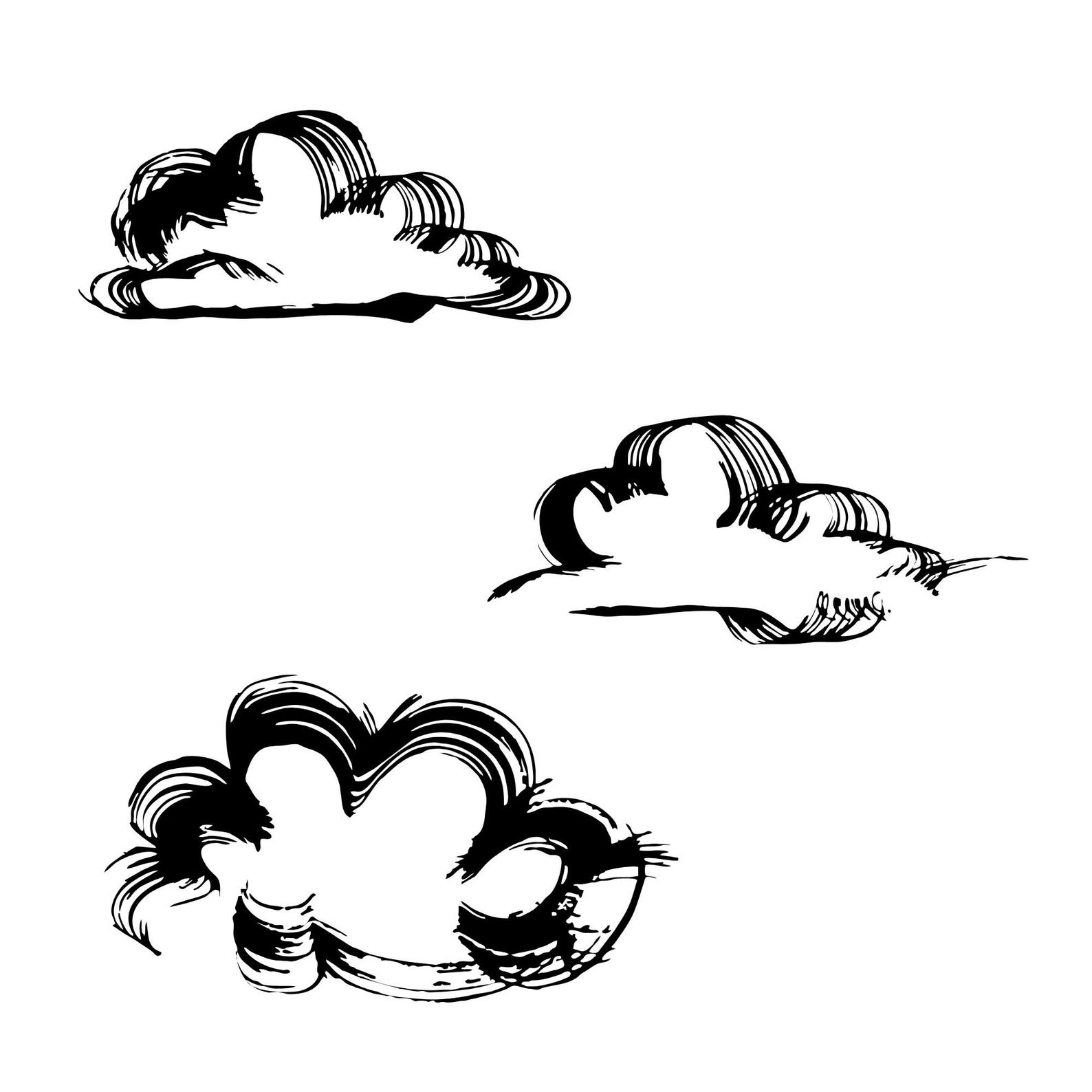 Clouds Svg Bundle, Weather Cloud Clipart, Cloud Vector, Clouds Decal ...